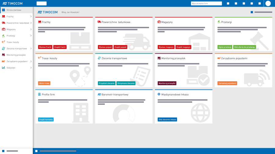 Jak szukać frachtów w nowej wersji Giełdy Transportowej TIMOCOM?