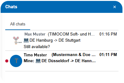 TIMOCOM Messenger for transport and logistics